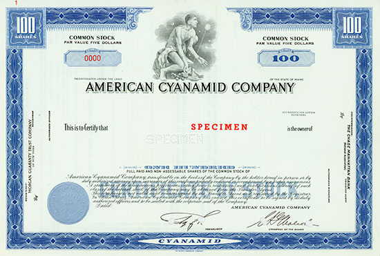 American Cyanamid Company - Scriposale - Marketplace for Scripophily ...
